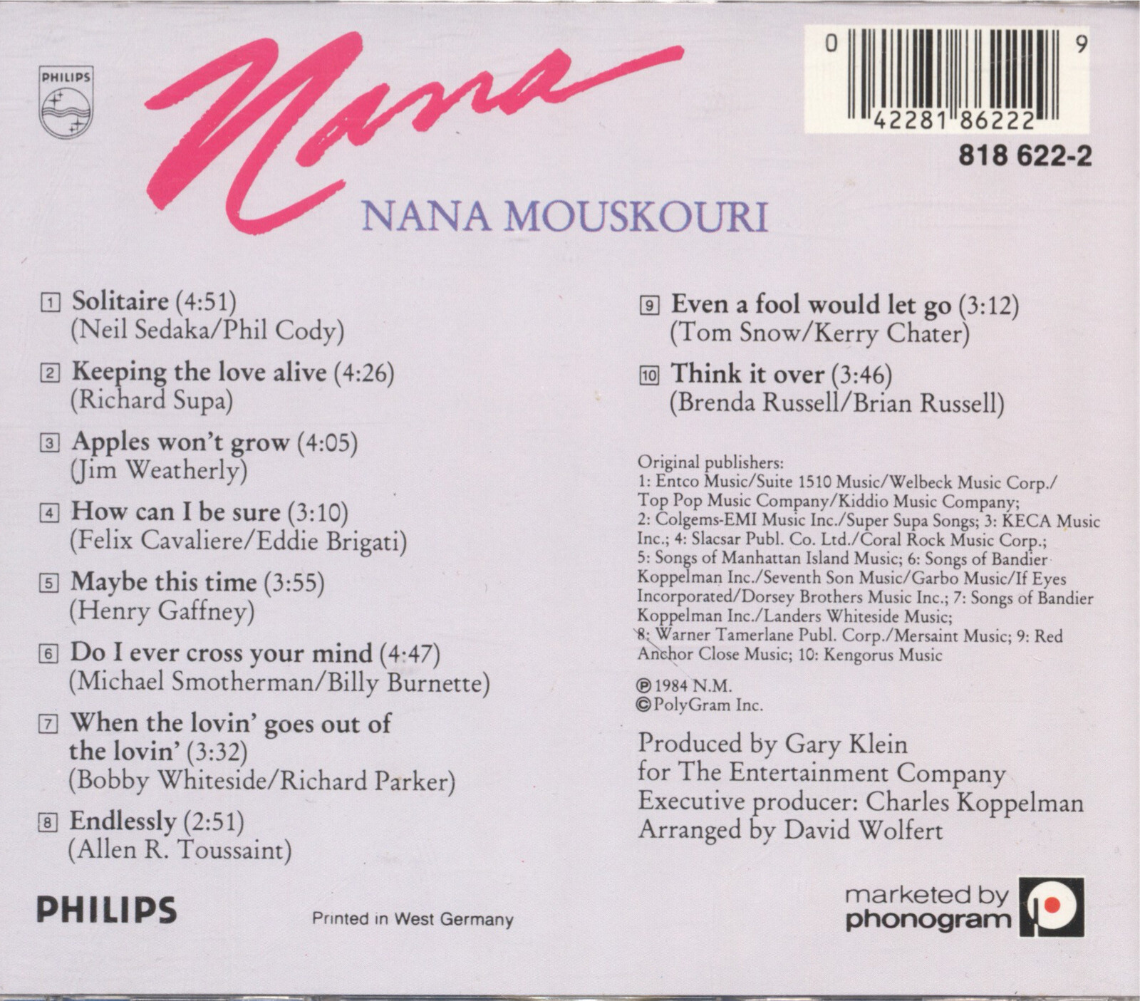 Nana Mouskouri - Nana CD | eBay