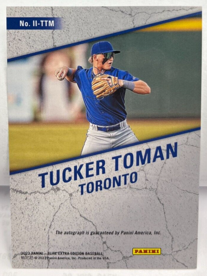 Tucker Toman 2023 Panini Elite Extra Edition Impact Impressions ...