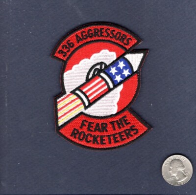 Original 336th FS Rocketeers Aggressors USAF F-15 Aigle Escadron Patch ...