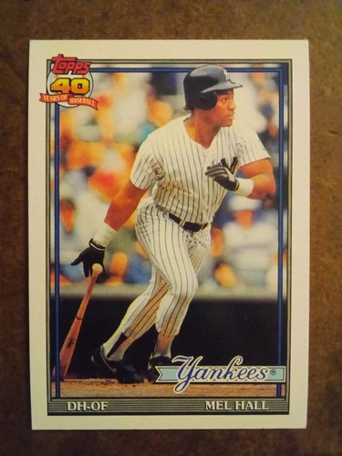 Mel Hall 738 Topps 1991 MLB Baseball Card 40 Years | eBay