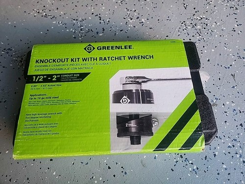Greenlee 7238SB Slug-Buster Knockout Kit with Ratchet Wrench 1/2" thru ...