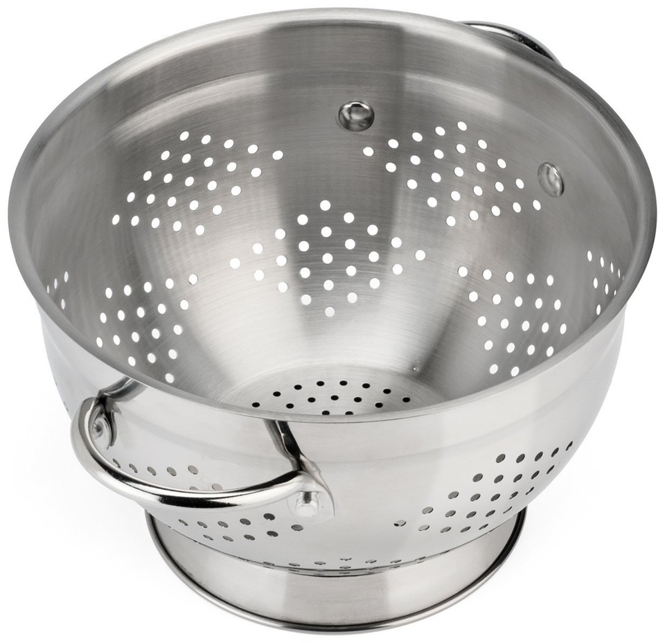 Stainless Steel Pasta Strainer 8 Quart Deep Kitchen Colander, Silver | eBay