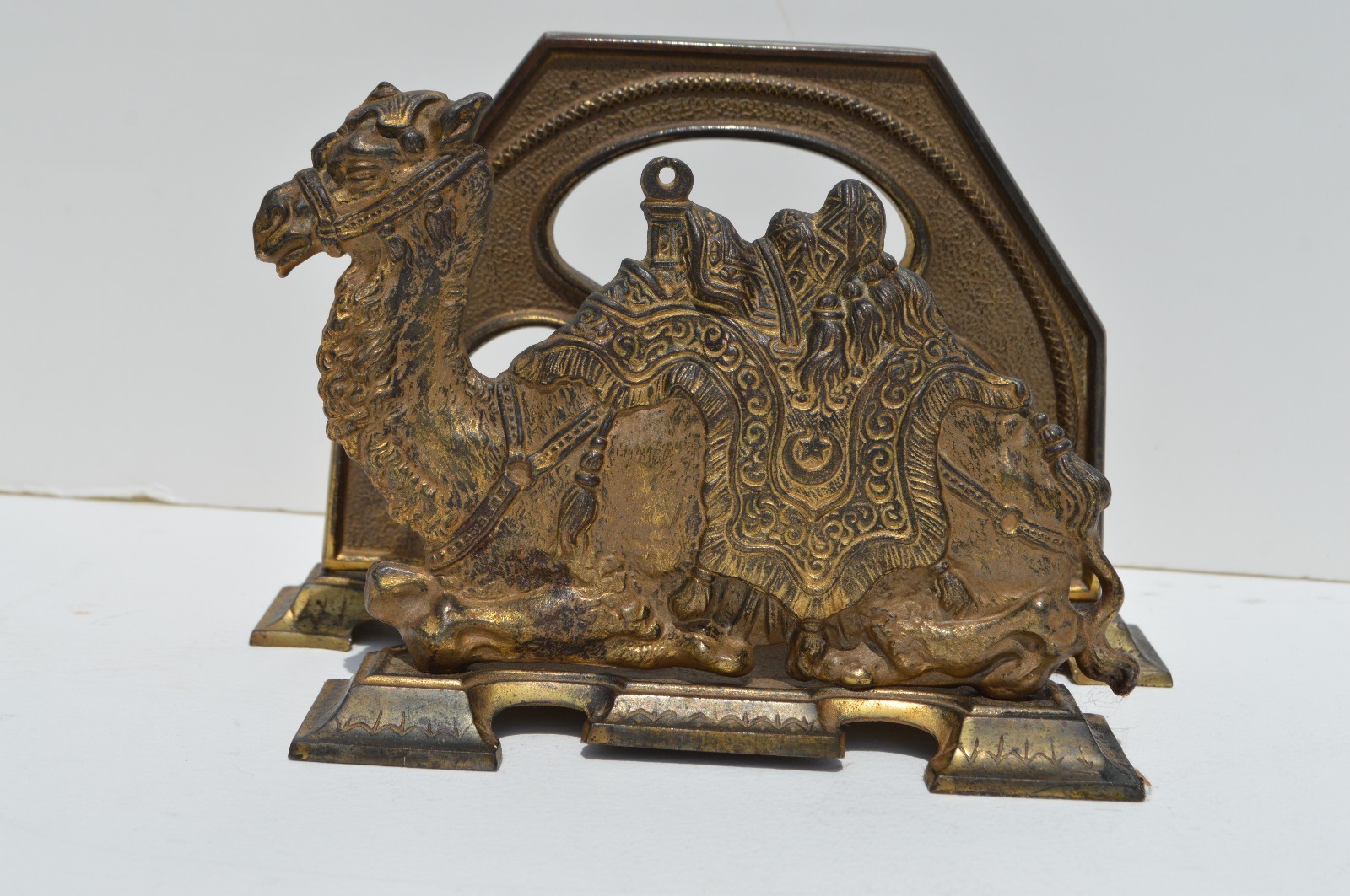 BEAUTIFUL ANTIQUE CAST IRON CAMEL LETTER HOLDER MADE BY THE JUDD MFG ...