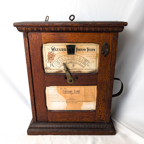 Antique Mills Wizard Fortune Teller Machine Wood Case Coin Op Vtg ...