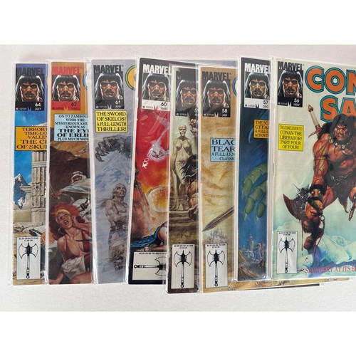 Large Lot of 56 CONAN Marvel Magazine Comics CONAN SAGA + extra ...