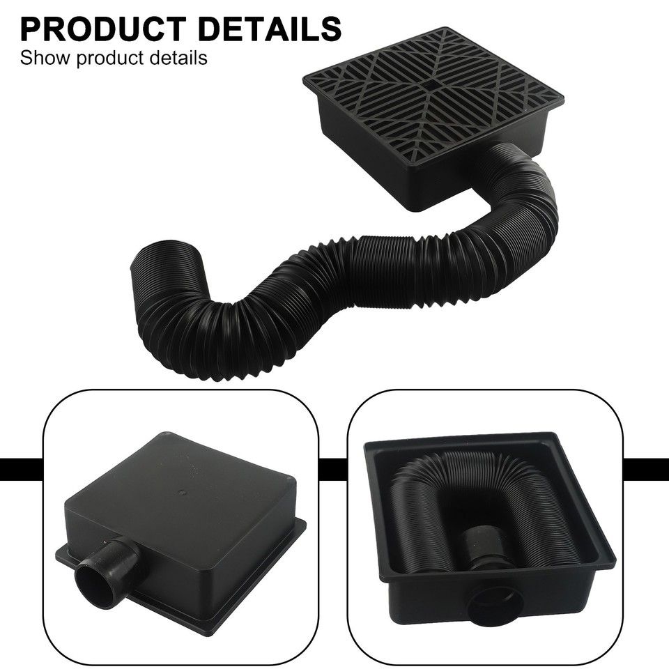 For Catch Basin Drainage Kit 5 1ft Flexible Pipe for Stormwater Control ...