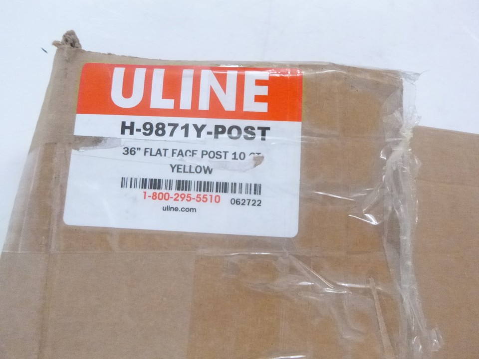 10 Pk Uline Flexible Delineator Flat Face Post 36" Yellow H-9871Y-POST ...