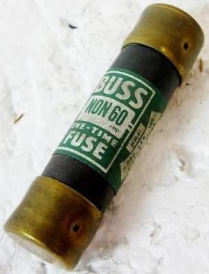 *BOX OF 6* COOPER BUSSMANN BUSS NON-60 ONE-TIME FUSE, 60A 60 AMP - NEW ...