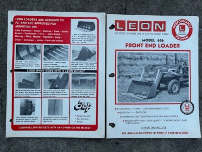 Vintage Original Leon Model 736 Front End Loader, Bucket Flyer Brochure ...