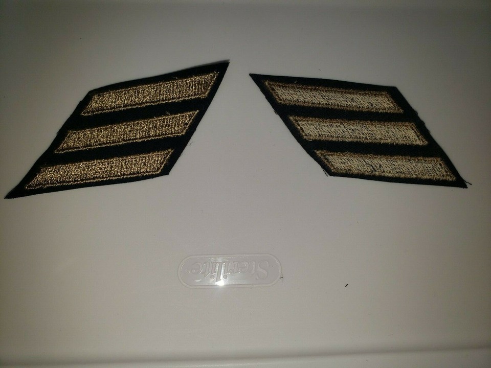 K0148s WW 2 US Army Service Stripes 3 stripes Silver Blue R1D | eBay