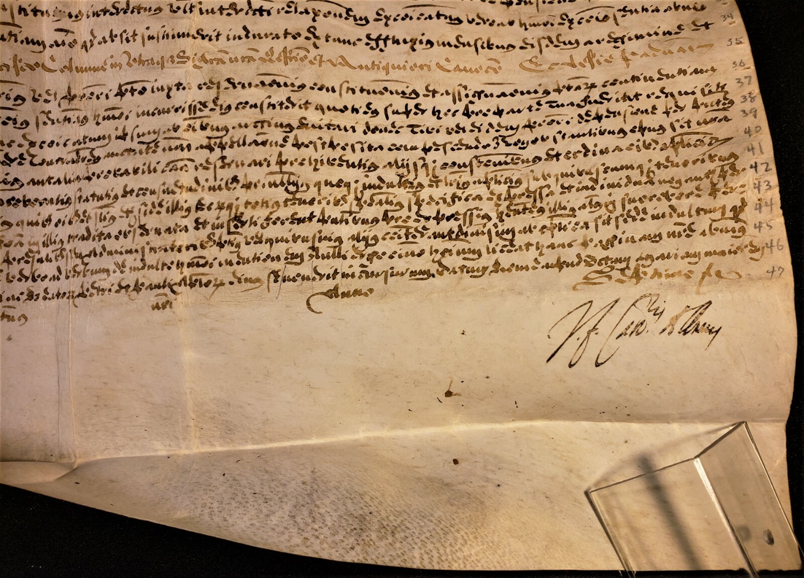 POPE CLEMENT XI SIGNATURE as Cardinal Albani on POPE INNOCENT XII BULL ...