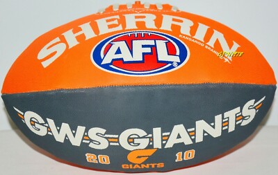 BNWT - GWS Giants Sherrin AFL Football Team Ball - Size 5 | eBay
