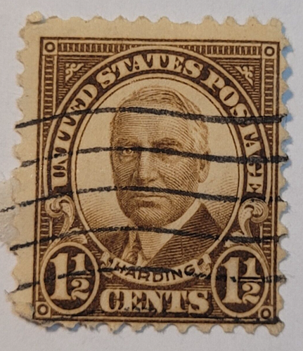 U.S. Postage ~ Warren Harding ~ 1½¢ Brown Stamp ~ Cancelled ~ c.1930 | eBay