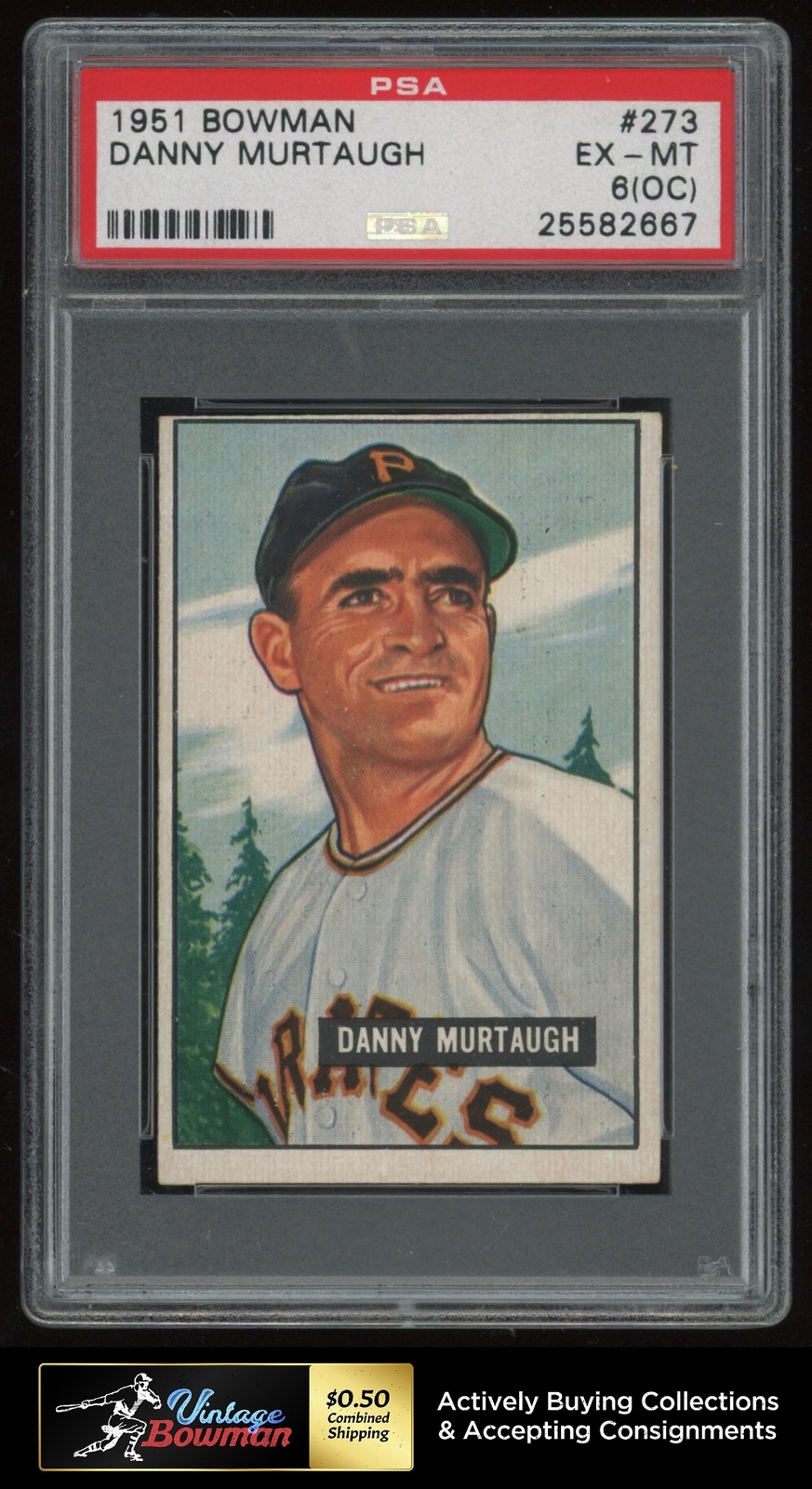 1951 Bowman #273 Danny Murtaugh ~ PSA 6 EXMT (OC) | eBay