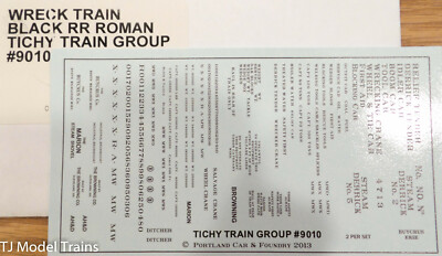 Tichy Train Group #9010 Wreck Train, Black RR Roman | eBay