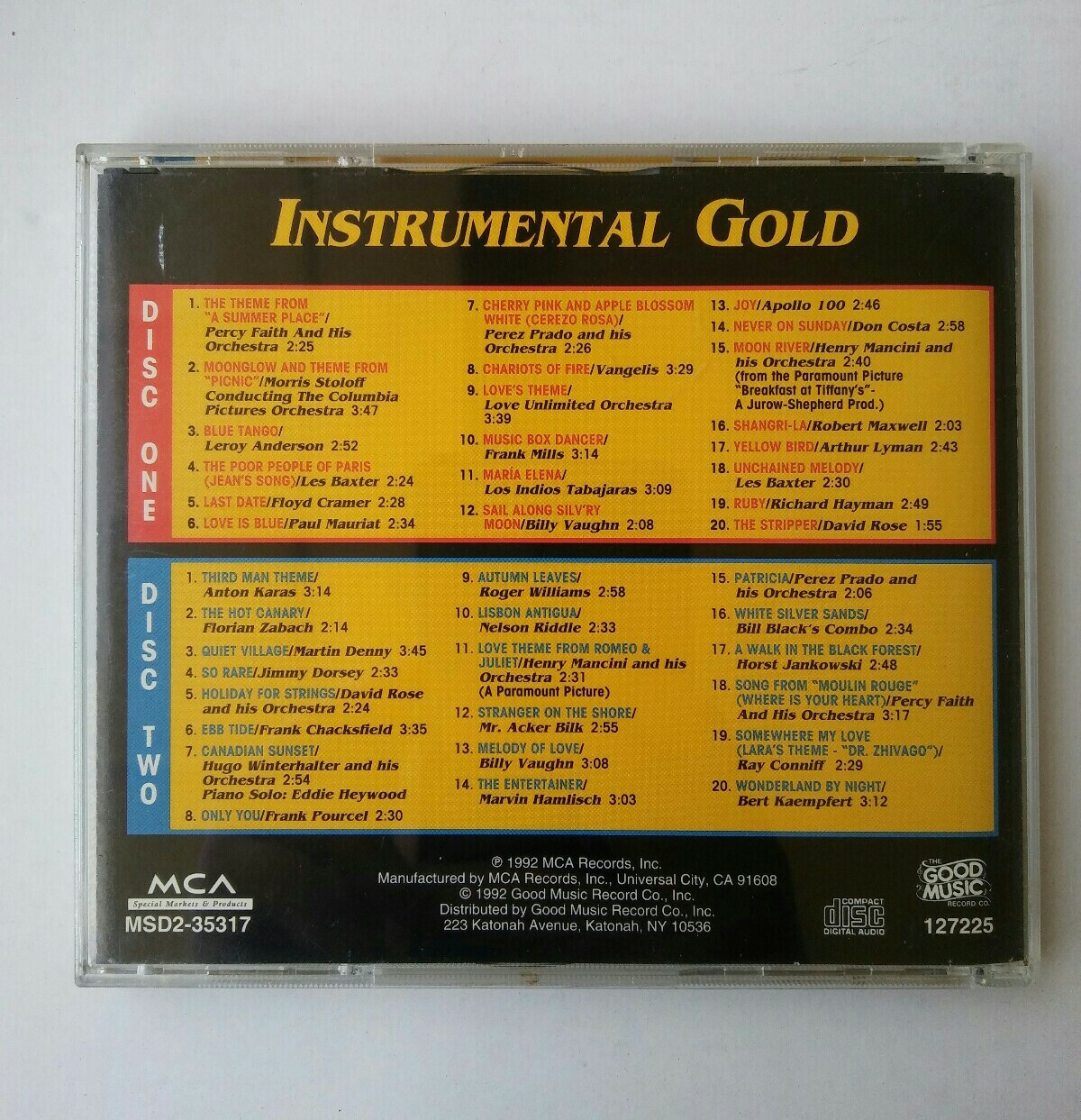Instrumental Gold CD Percy Orchestra Stoloff Mauriat Karas Zabach ...