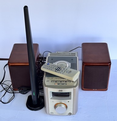 JVC FS-7000 Bookcase Component System CD Player Radio AUX Remote ...