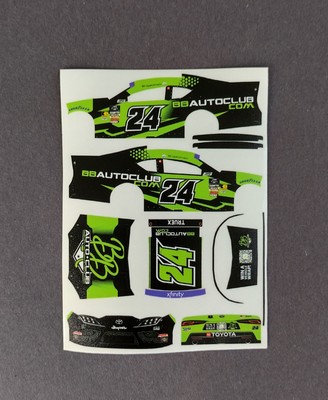 2025 Custom Ryan Truex #24 BB Auto Club 1/64 Peel & Stick Decals | eBay