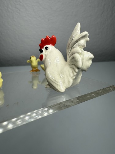 Hagen Renaker Chicken Family, 4 Babies, Momma Hen And Papa Rooster (6 ...
