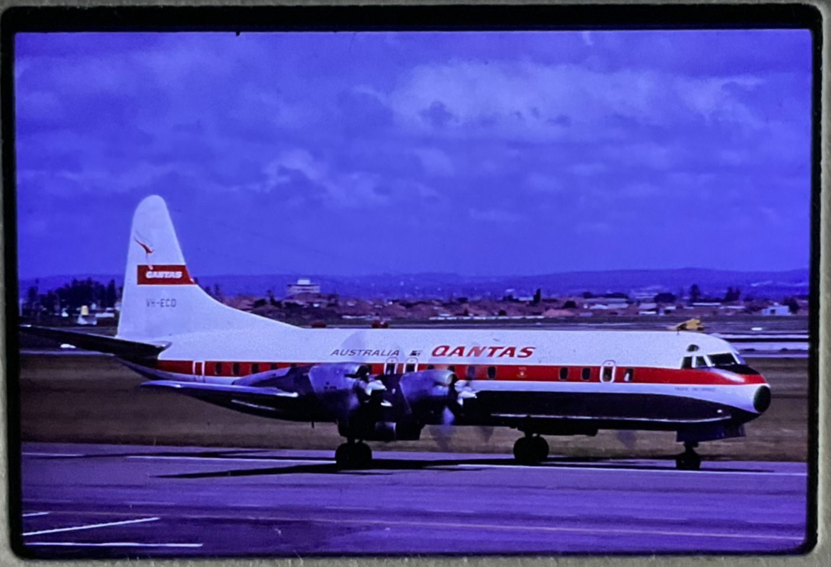 Lockheed Electra -35 mm Colour Slide- Qantas - VH-ECD- See Note | eBay UK