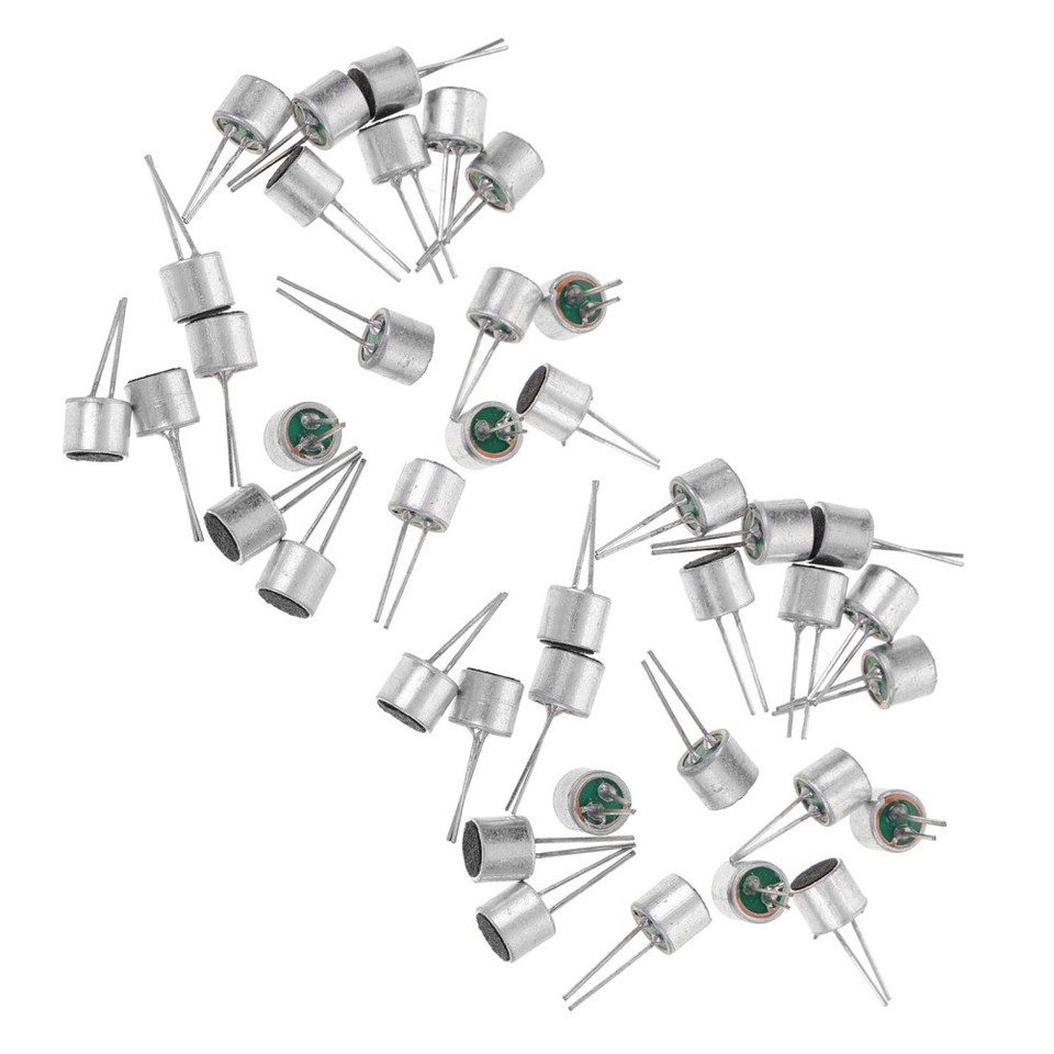 100pcs 6x5mm Electret Microphone Pickup - Copper Electret Condenser Mic ...