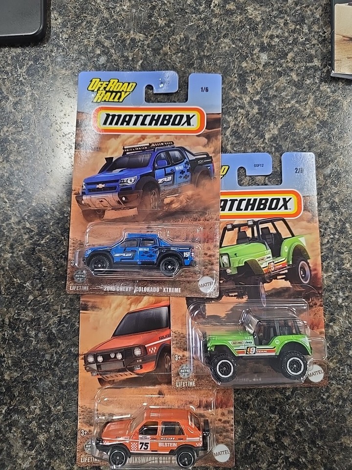 MATCHBOX OFF-ROAD RALLY Series Complete Set Of 6 JEEP, SCOUT, VW GOLF ...