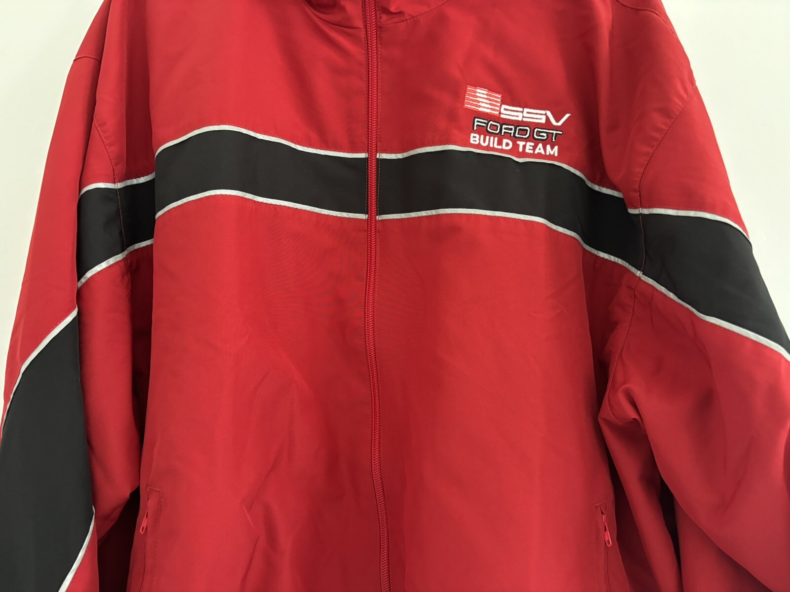 RARE SALEEN SSV FORD GT BUILD TEAM EMPLOYEE MENS RED RACE JACKET ...