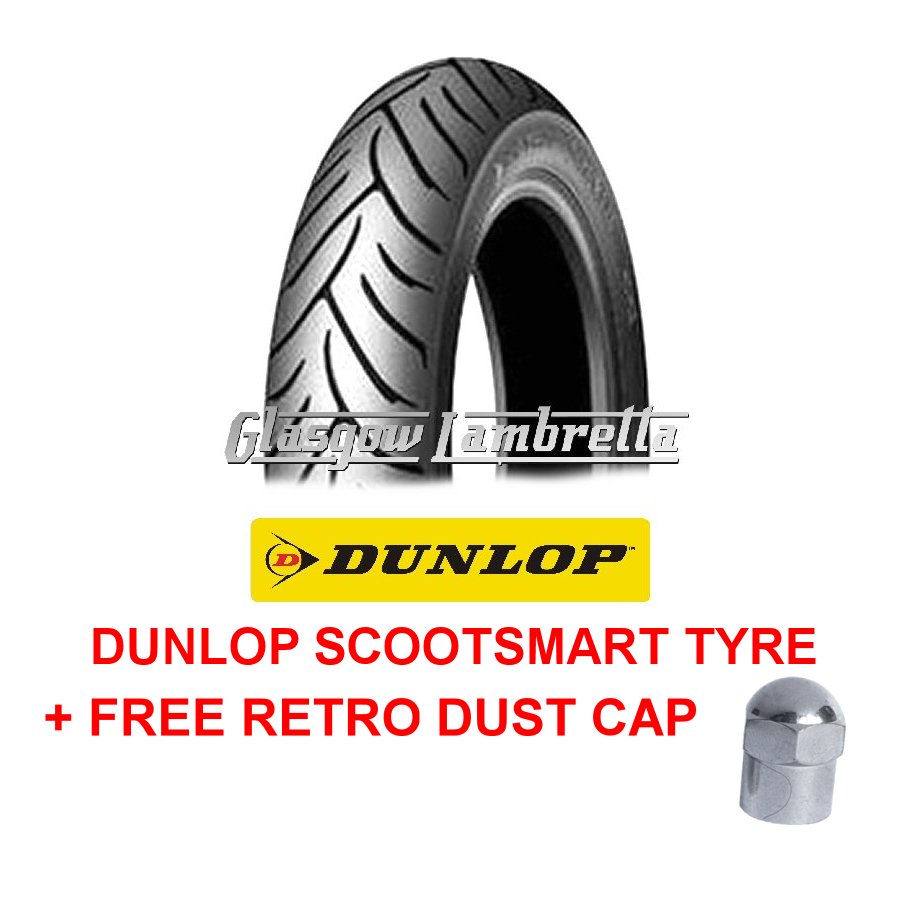 DUNLOP SCOOTSMART Scooter Tyre 3.50 x 10 for Vespa, Lambretta, LML P ...