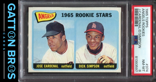 1965 Topps Angels Rookies J.Cardenal/D.Simpson #374 PSA 8 NM-MT | eBay