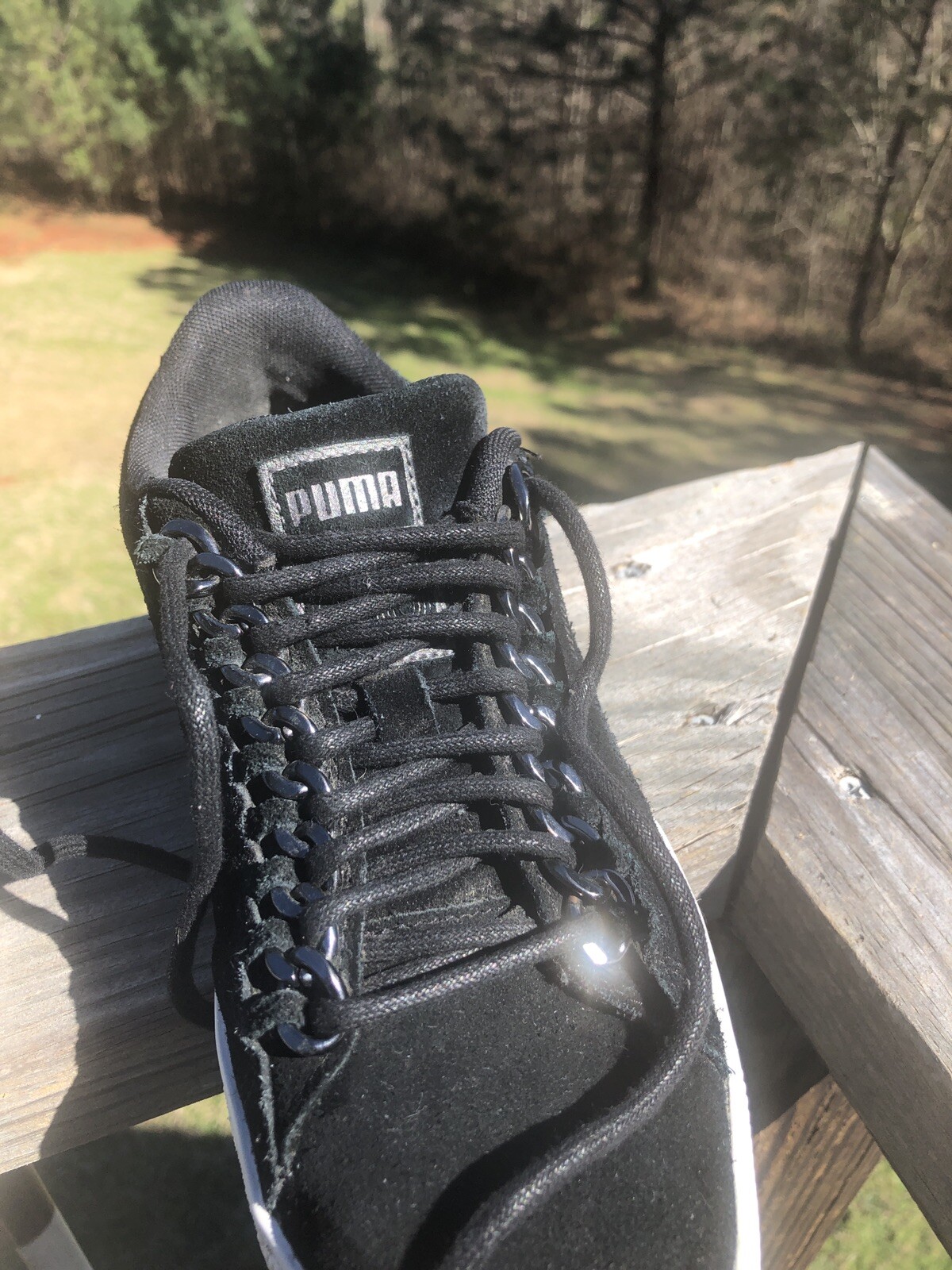 NEW PUMA Suede Classic Sneaker Black With Chains Wome… - Gem