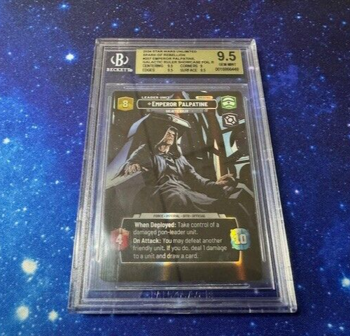 Star Wars unlimited showcase Emperor Palpatine Graded Beckett 9.5 Gold ...