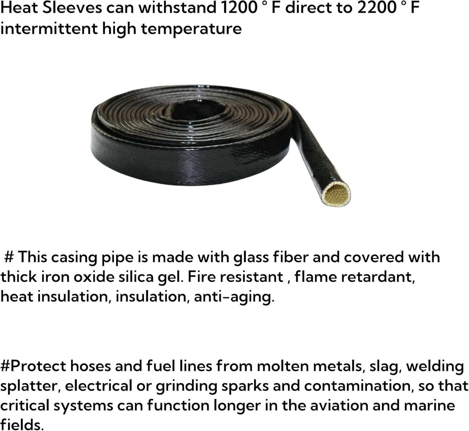 1/4" ID Black Silicone Insulation Heat Shield Sleeve 5Ft for 4AN Oil ...