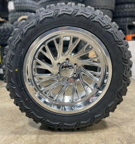 20x10 Cali Purge Polished Wheels Rims 33" MT Tires 8X6.5 Dodge Ram 2500 ...