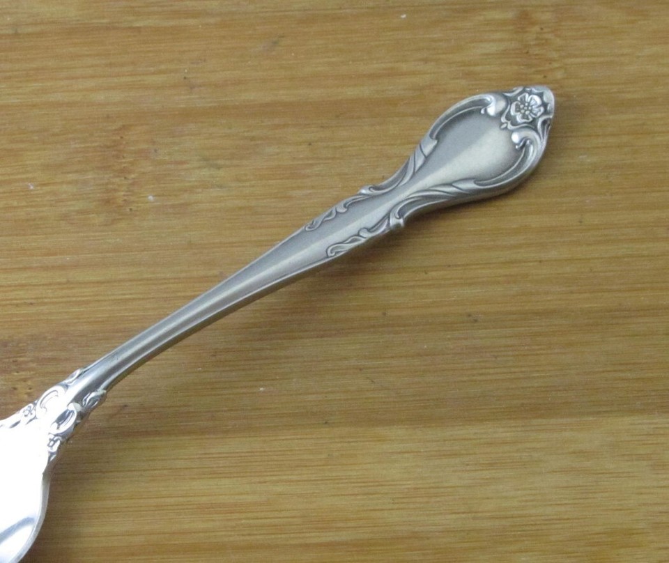 International Lyon Stainless QUEEN'S FANCY Oval Soup Spoon 7" Black ...
