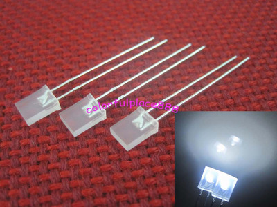 1000pcs, 2x5x7mm White Diffused Led Rectangle Rectangular Leds Light ...