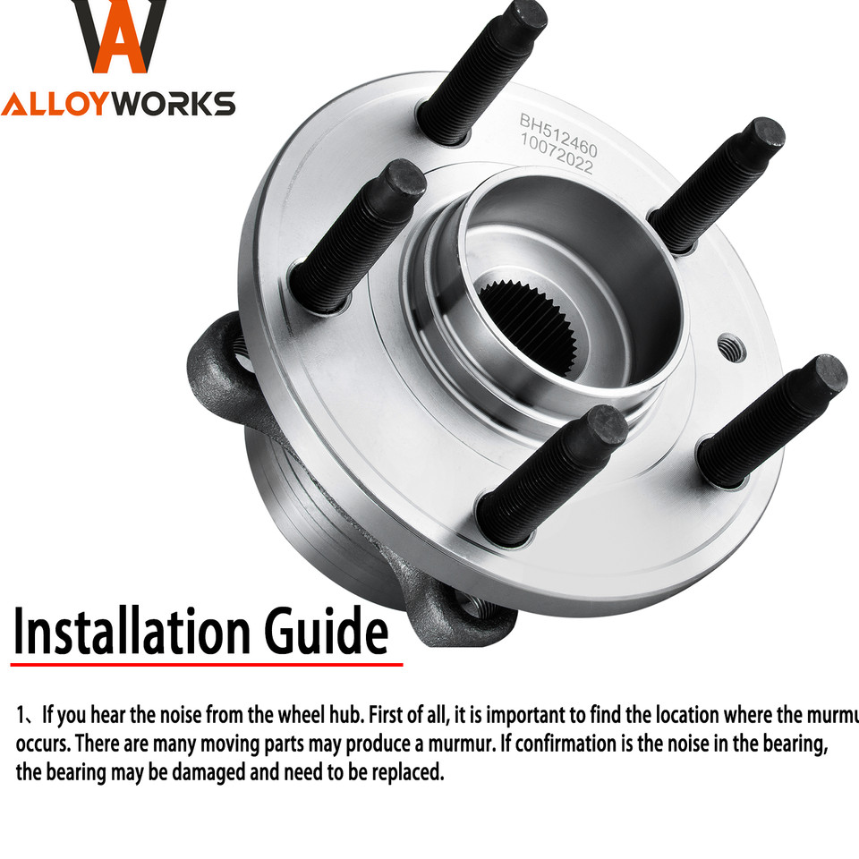 Front Rear Wheel Hub Bearing Assembly For 2011-2018 2014 Ford Explorer ...