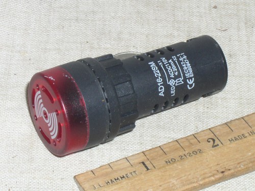 DANGER RED LED SONALERT 110-120V AC/DC 80dB BUZZER PULSE BEEP FLASH ...