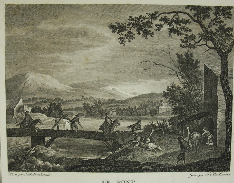 Original Engraving 18th Sinibaldo Scorza le Pont School Sponge Cake ...