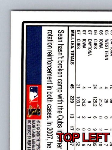 Sean Marshall Pitcher Chicago Cubs Topps 2007 Card 387 Sports ...