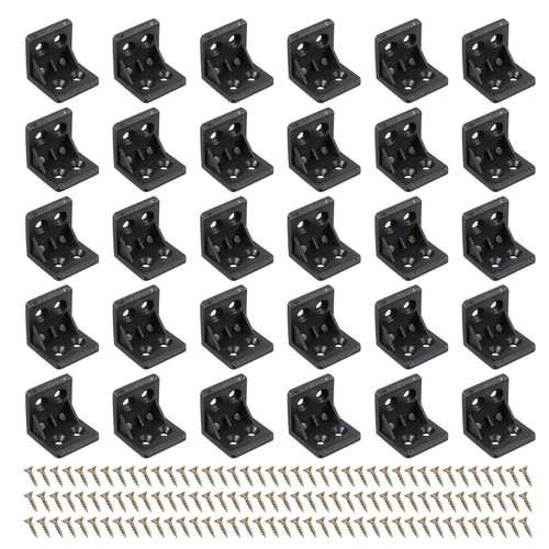 30pcs 1.06x1.06x1.07" Plastic Corner Braces Right Angle Bracket Support ...