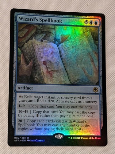 MTG *FOIL * Adventures in the Forgotten Realms Rare WIZARD'S SPELLBOOK ...