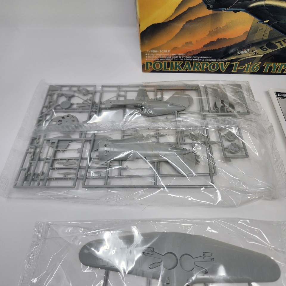 Academy 2127 Polikarpov I-16 Type 10 Airplane 1/48 Model + Decals Open ...