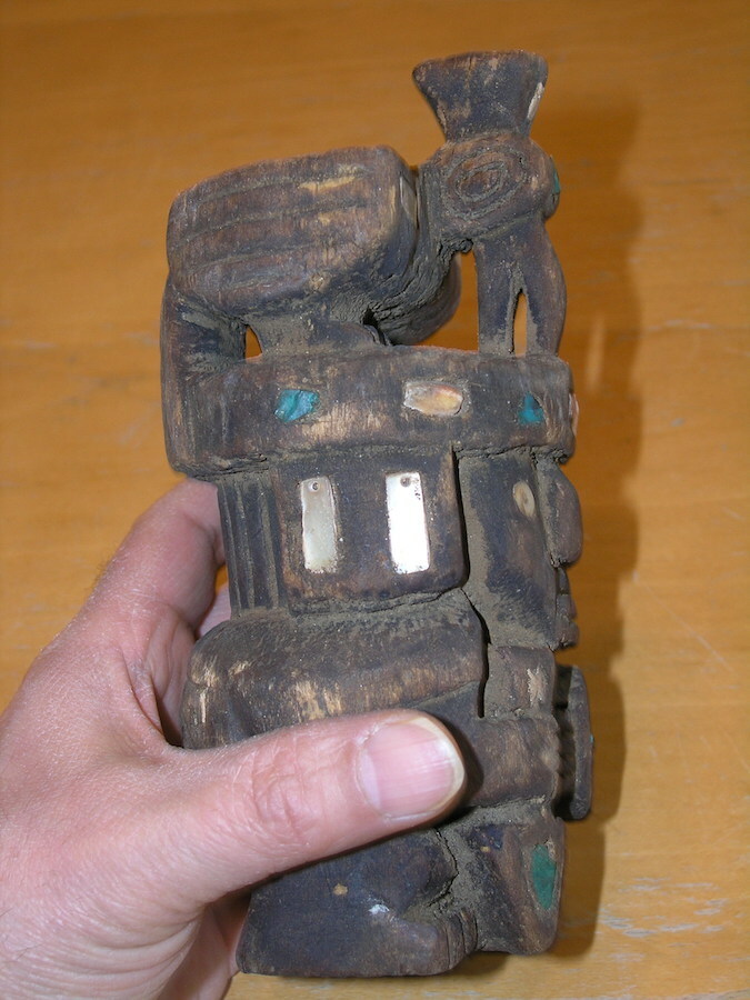 Pre-columbian Wari Culture Hand Carved Wooden Kneeling Warrior ...