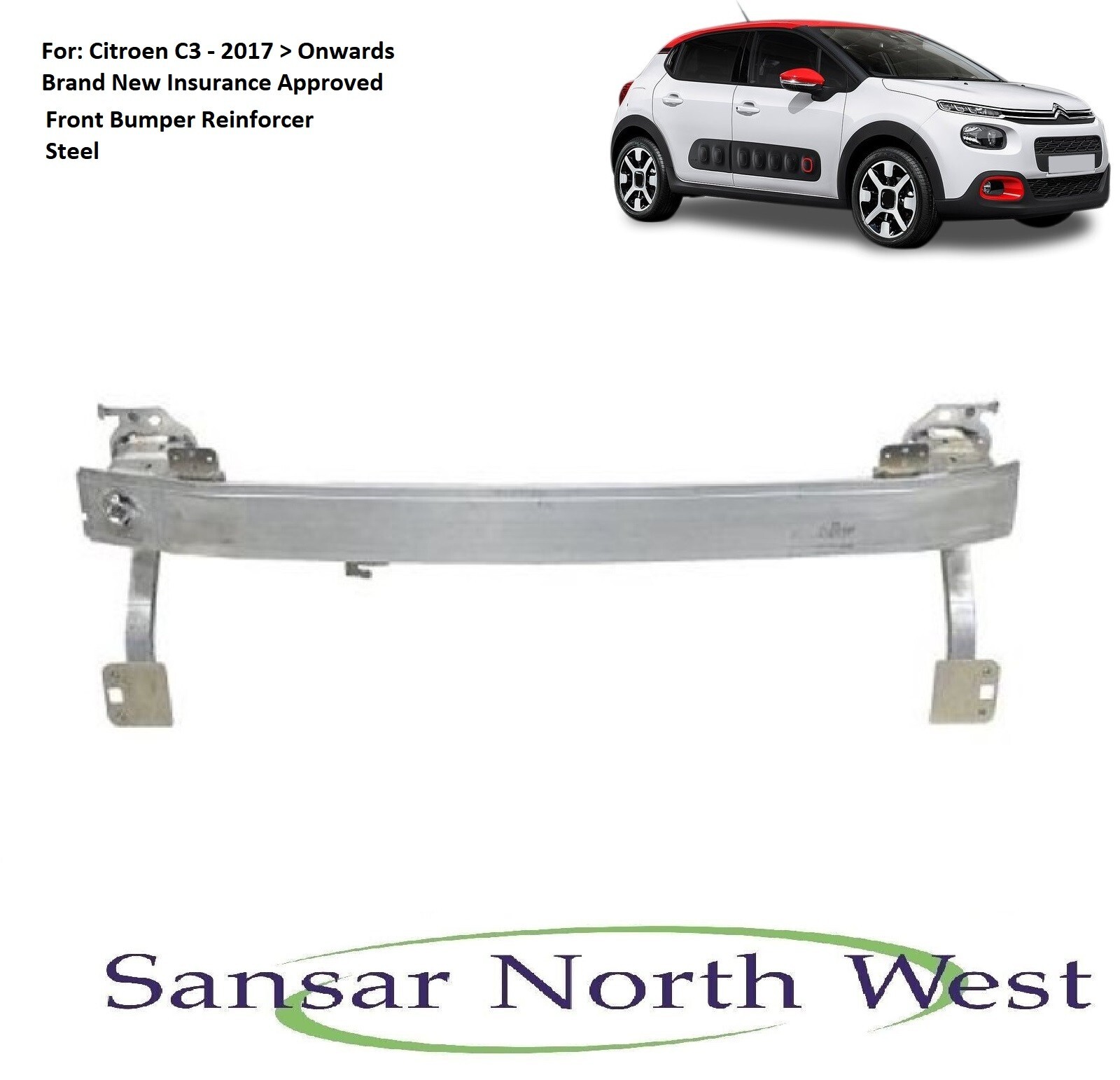 For Citroen C3 - Front Bumper Reinforcer Reinforcement Bar - 2017 ...