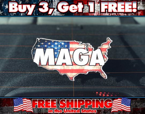 MAGA Make America Great Again Bumper Sticker, maga Decal, Patriotic ...