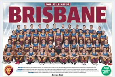 BRISBANE LIONS AFL football team poster, BIG 420mm x300mm,bargain | eBay