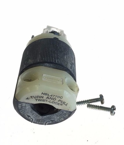 USED HUBBELL HBL4770C 15 Amp 277VAC L7-15P STRAIGHT BLADE PLUG, FAST ...