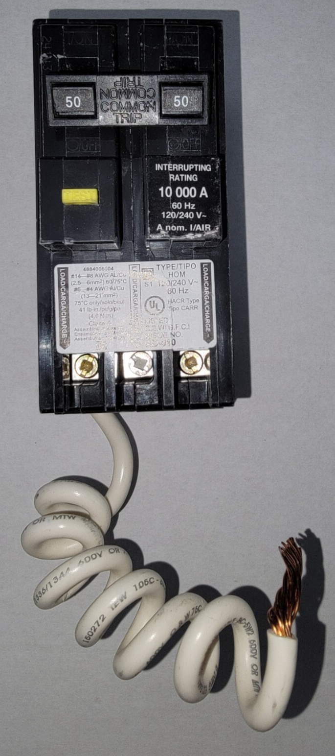 SQUARE D HOMELINE HOM250GFIC HOM250GFI 2-POLE 50A GFCI NEW | eBay