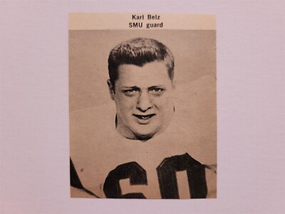 Karl Belz SMU University 1960 Football YB Player Panel | eBay