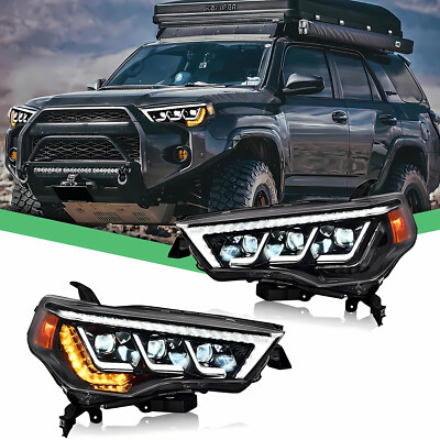 2pcs Pair Full LED Projector Headlights W/ LED DRL For 2014-2021 Toyota ...